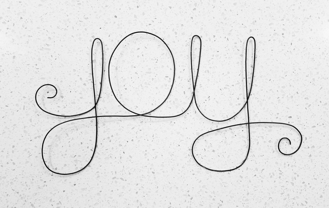JOY Wire Wording Wall Hanging | Etsy