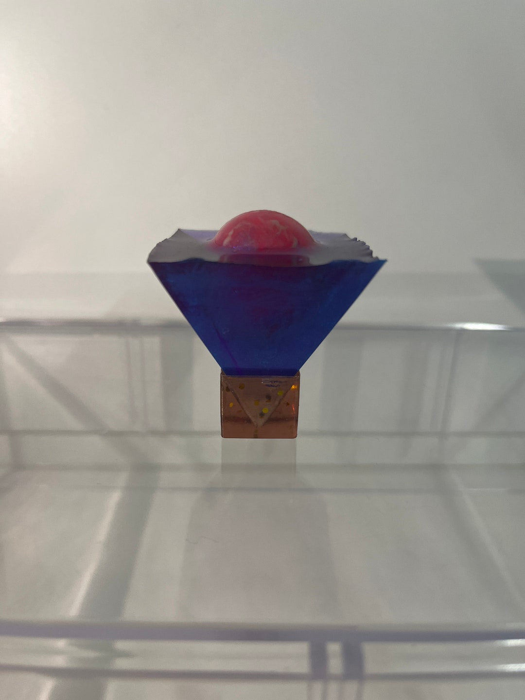 Resin Purple Pyramid With Pink Ball Inside thank You Gift / Teacher - Etsy