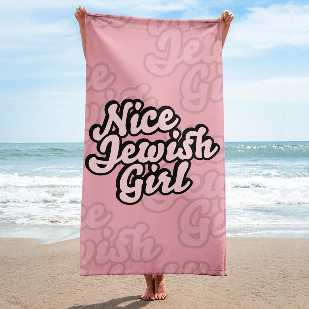 Nice Jewish Girl / Beach Towel / Jewish Merch / Be Jewy - Etsy