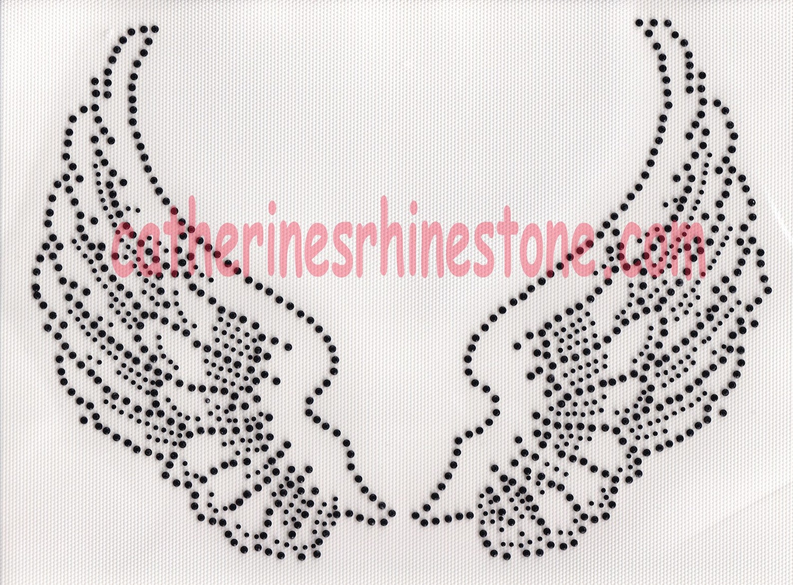 Rhinestone Iron on Transfer Hot Fix Black Angel Wings - Etsy
