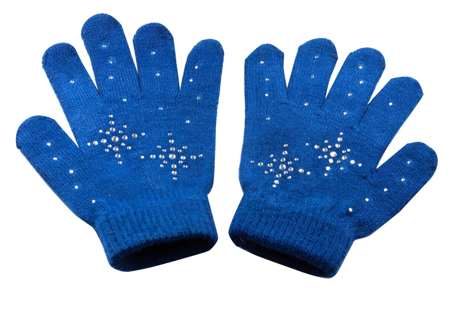 Girls Ice Skating Gloves /magic Stretch Gloves With Clear Rhinestones ...