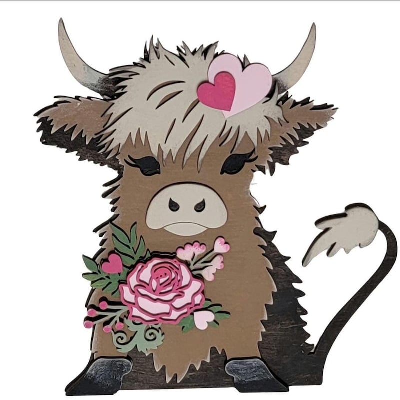 Highland Cow Wood Cutout Pattern - Etsy