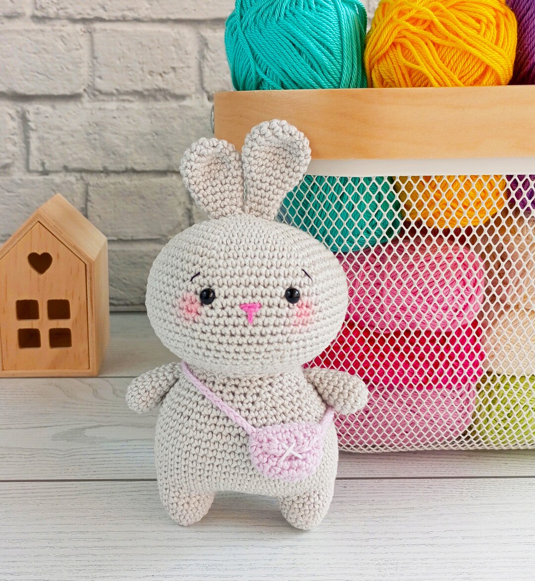 Amigurumi Chubby Bunny Boy, Cute Crochet Rabbit Toy for Kids, Birthday ...