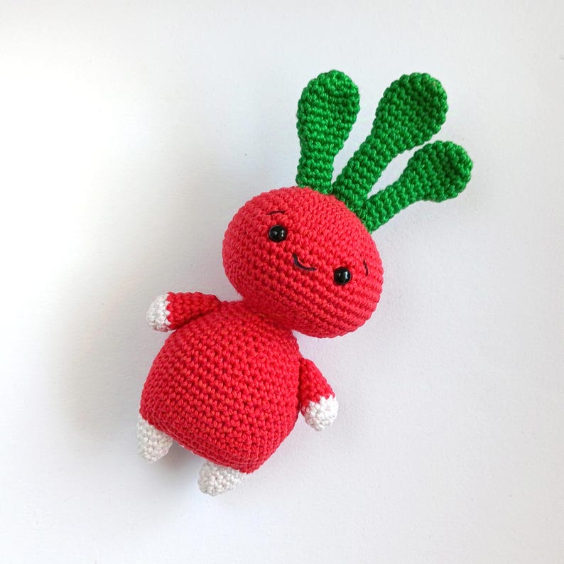 Crochet Radish Boy, Amigurumi Radish Plush, Gift for Veggie Lover - Etsy