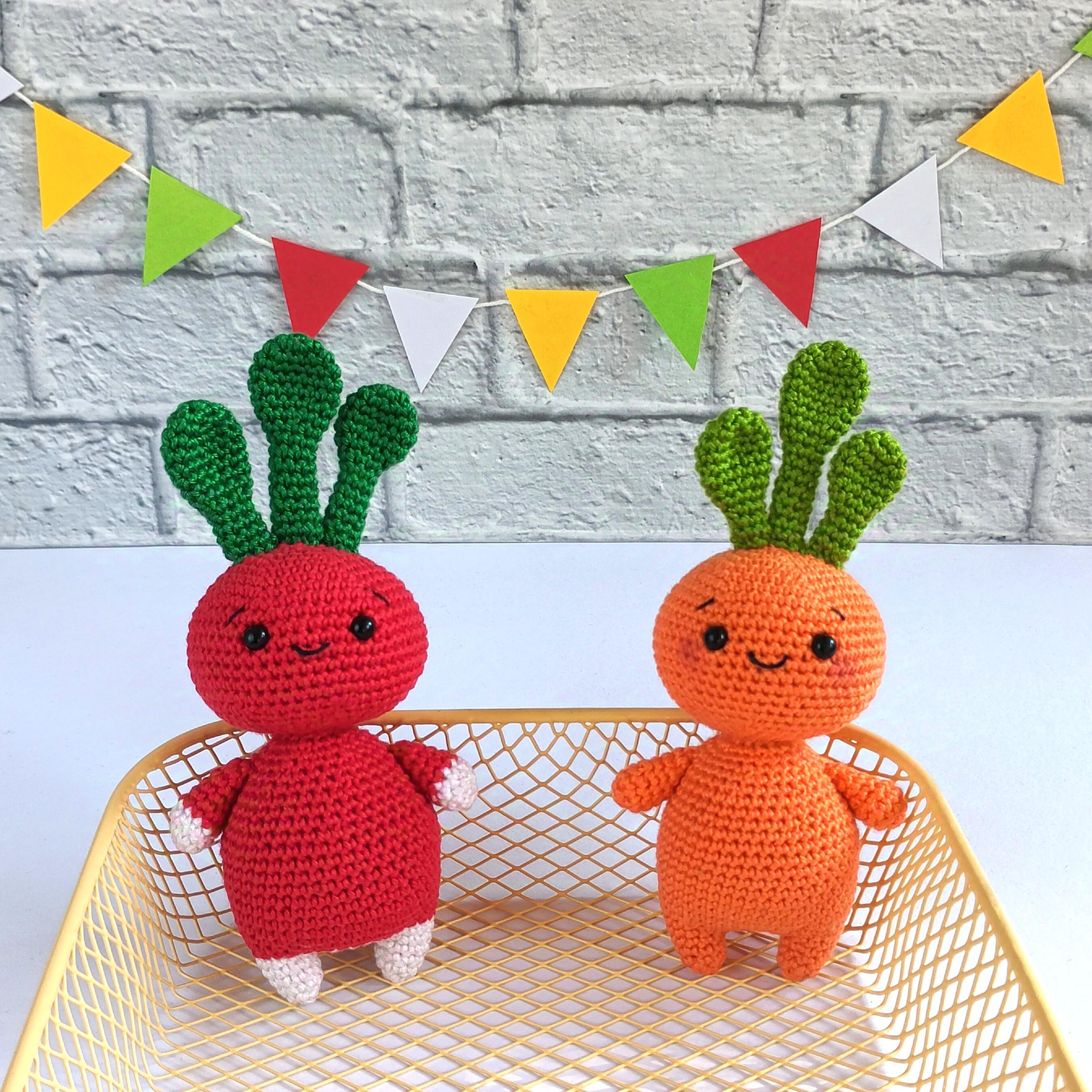 Crochet Radish Boy, Amigurumi Radish Plush, Gift for Veggie Lover - Etsy