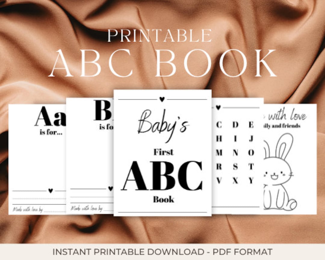 Baby's First ABC, ABC Book, Baby Book, Alphabet Book, Fun Baby Shower ...
