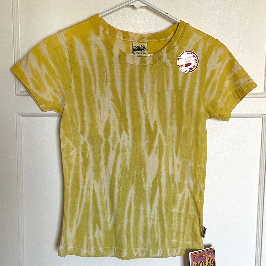 HYPERCOLOR Color Change Tshirt Green Tie Dye to Yellow Short Sleeve ...