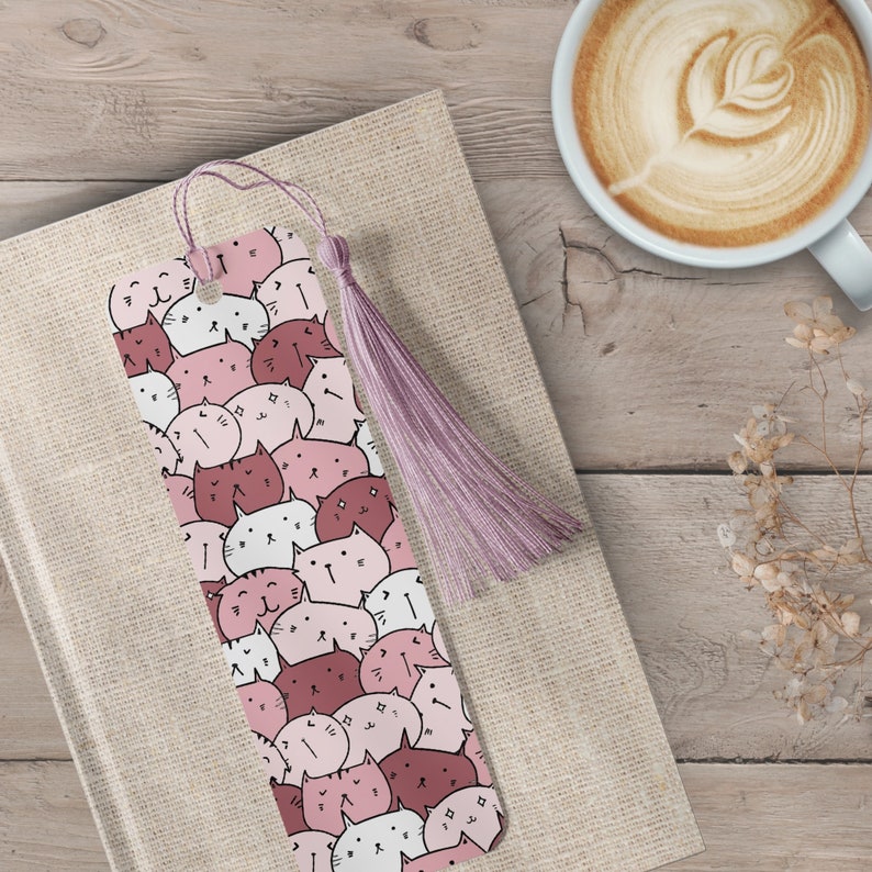 Cute Printable Bookmarks Cat Coloring Bookmark for Adults Paper Craft ...