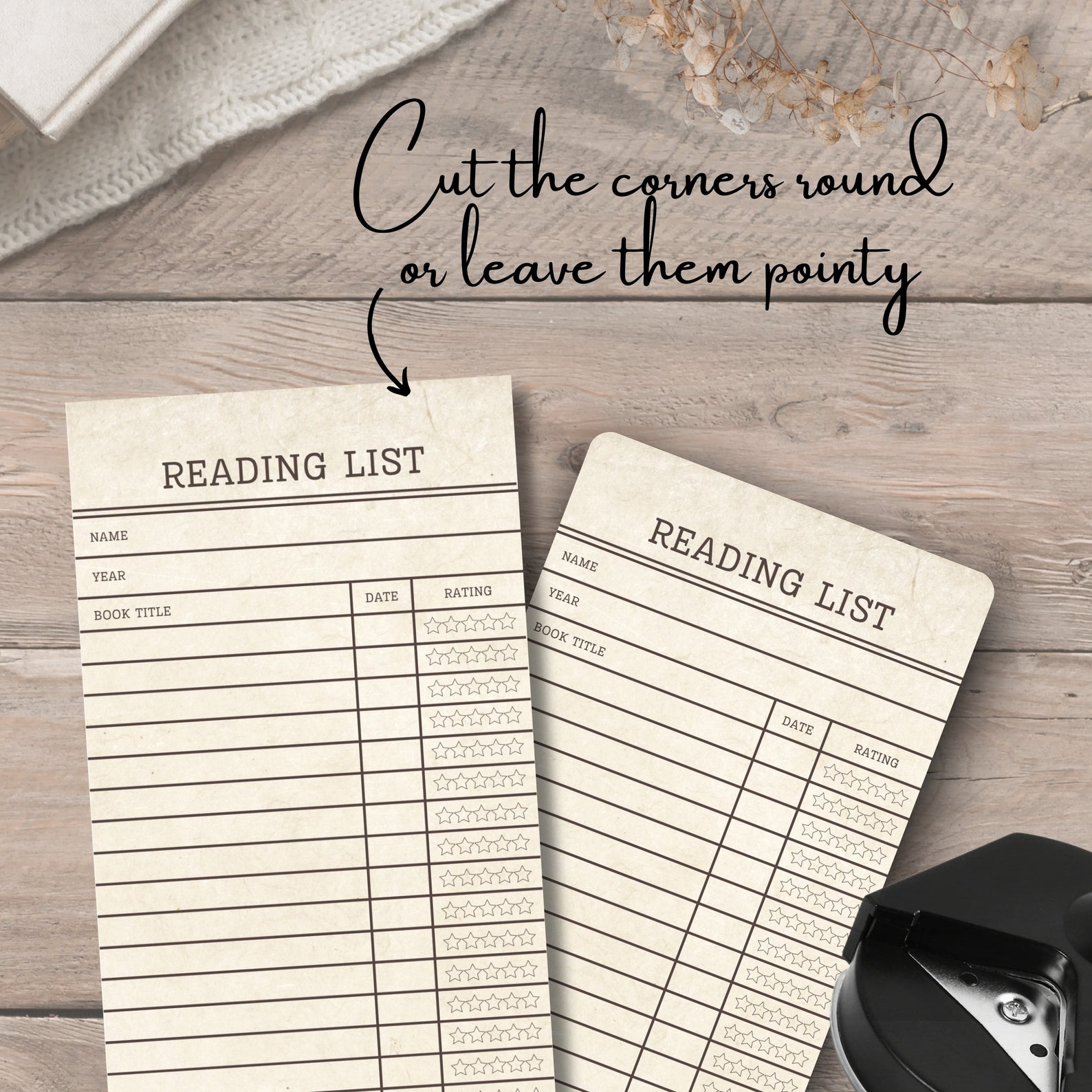 Vintage Style Book Tracker Bookmark Reading List Library Card PDF - Etsy