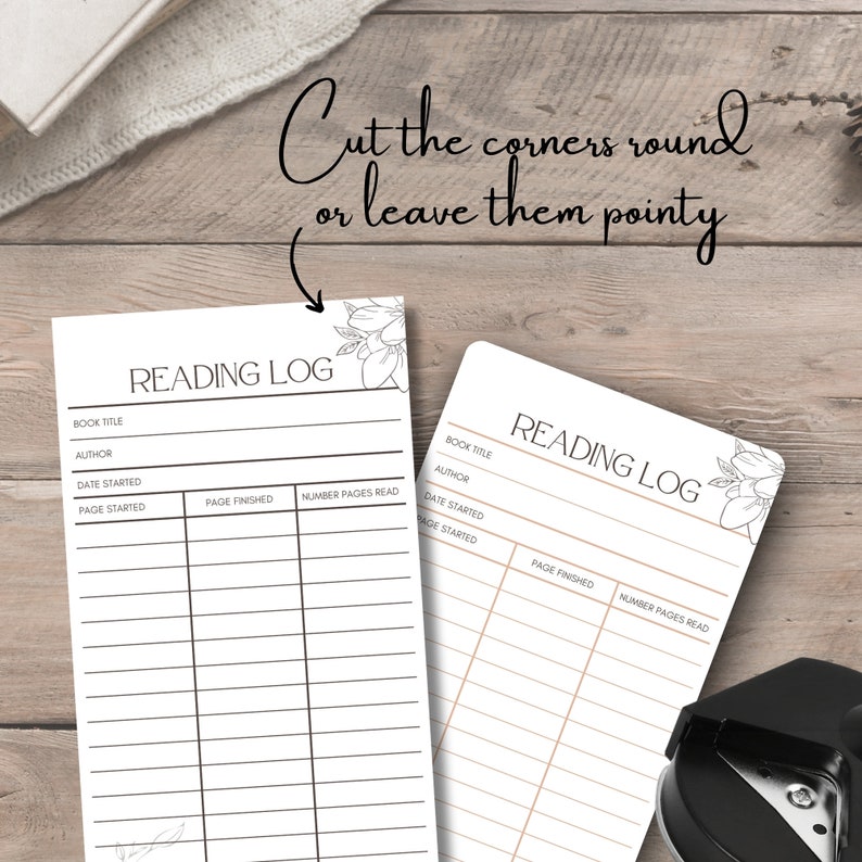 Reading Habit Tracker Printable Bookmark Reading Log Library Card Page ...
