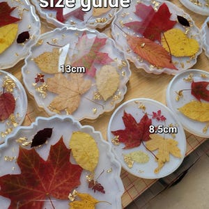 Autumn Leaf Coasters With Real Fall Leaves - Etsy