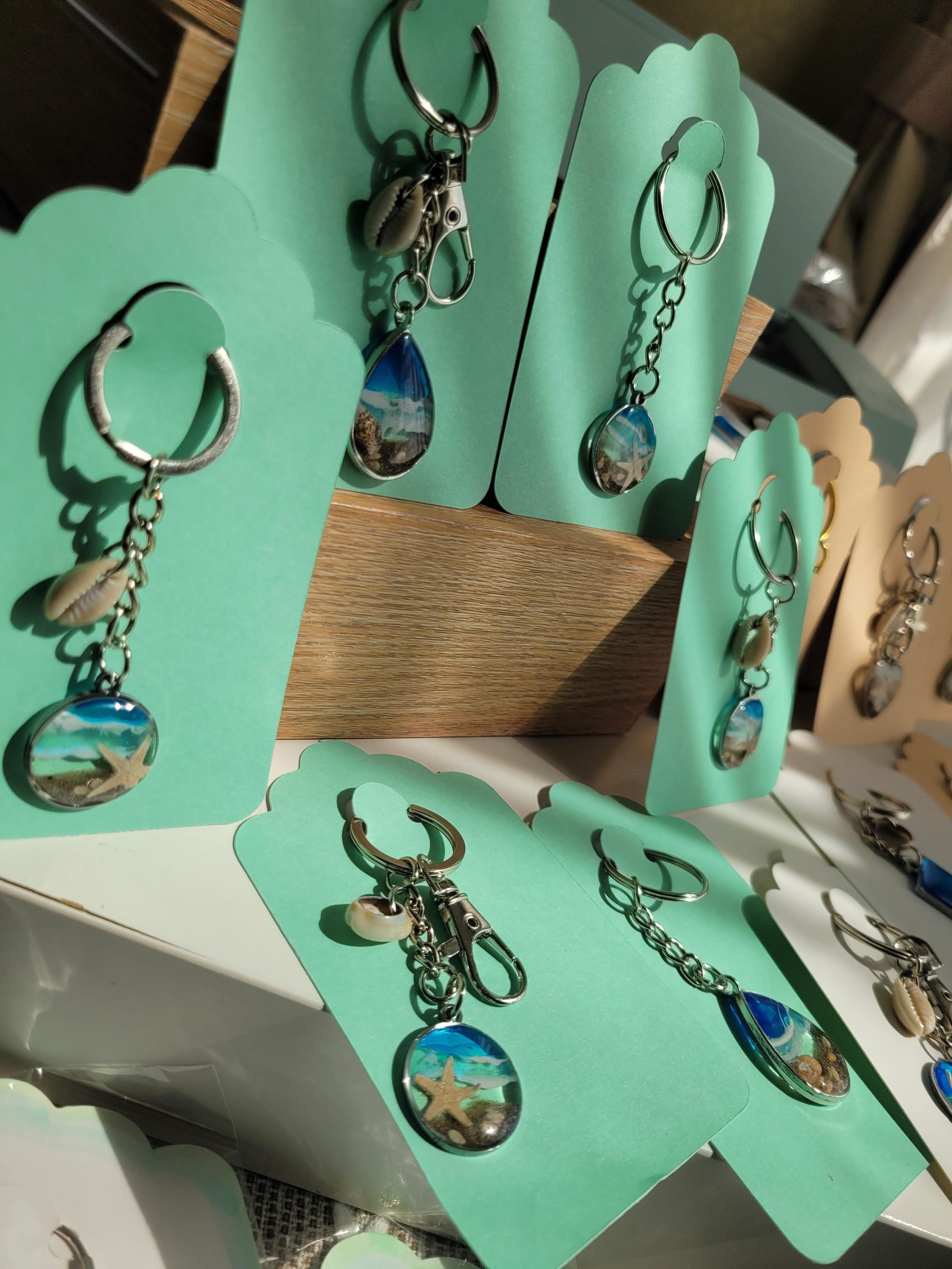 Beach/ocean Resin Keychains. Gifts. Party Favors - Etsy