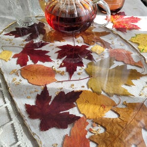 Autumn Leaf Coasters With Real Fall Leaves - Etsy