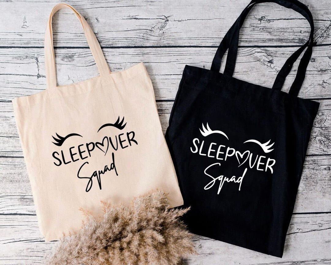 Sleepover Squad, Sleepover Bag, Birthday Gift, Name Tote Bag ...