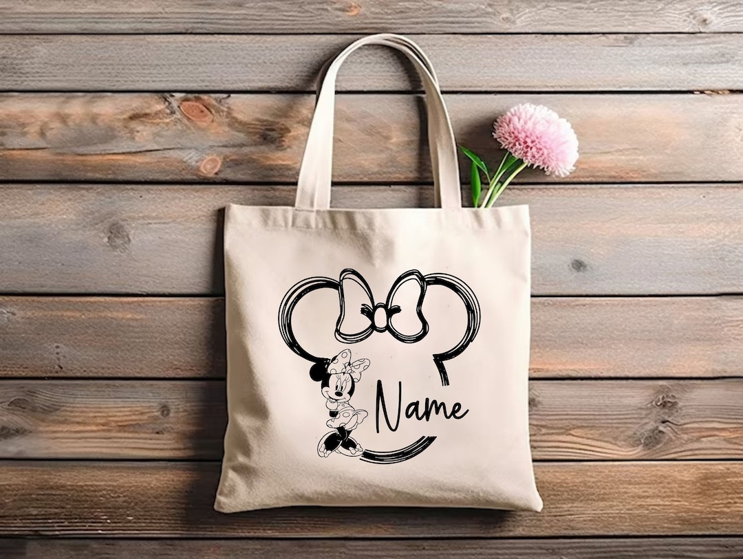 Custom Disney Tote Bag Name Tote Bag Personalized Tote Bag Disney ...