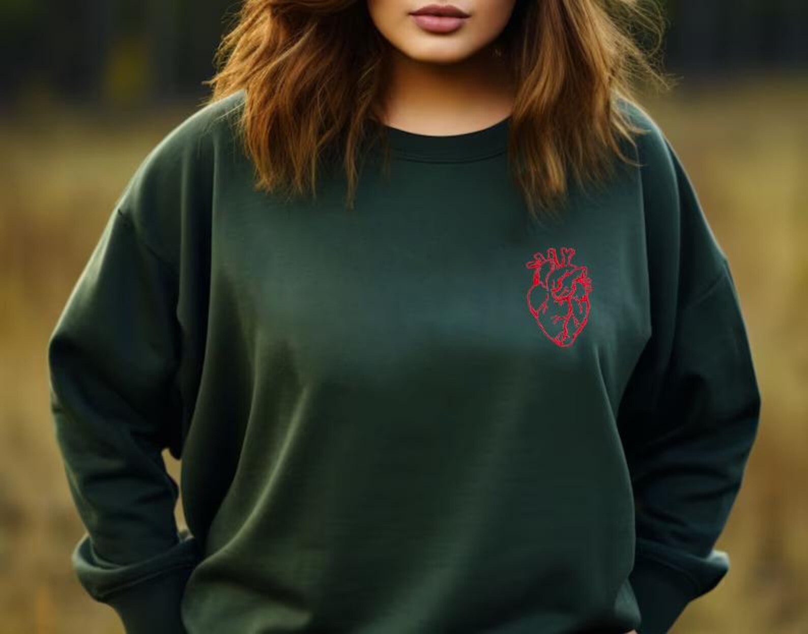 Anatomical Heart Cardiology Embroidery Sweatshirt Cardiologist Gift ...