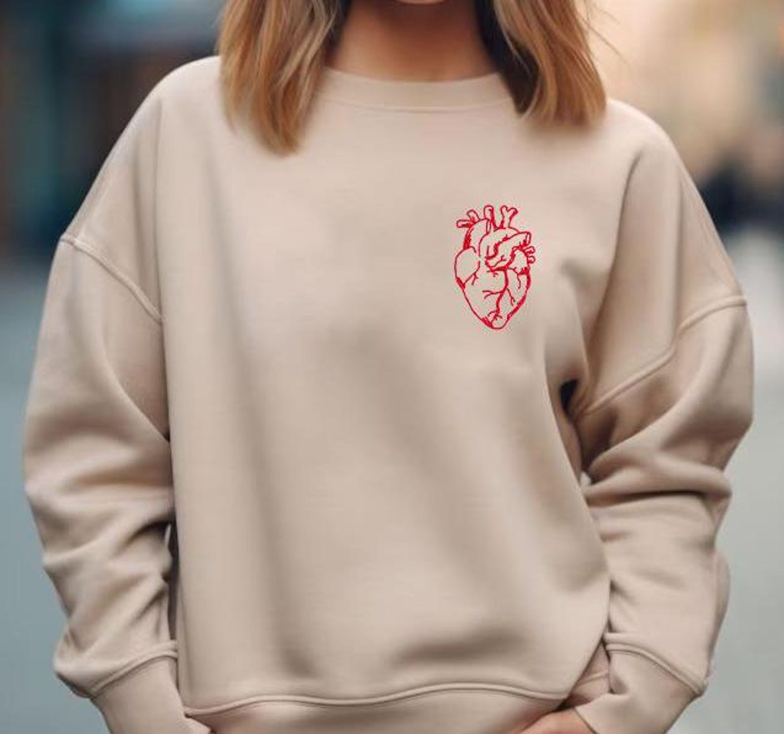 Anatomical Heart Cardiology Embroidery Sweatshirt Cardiologist Gift ...