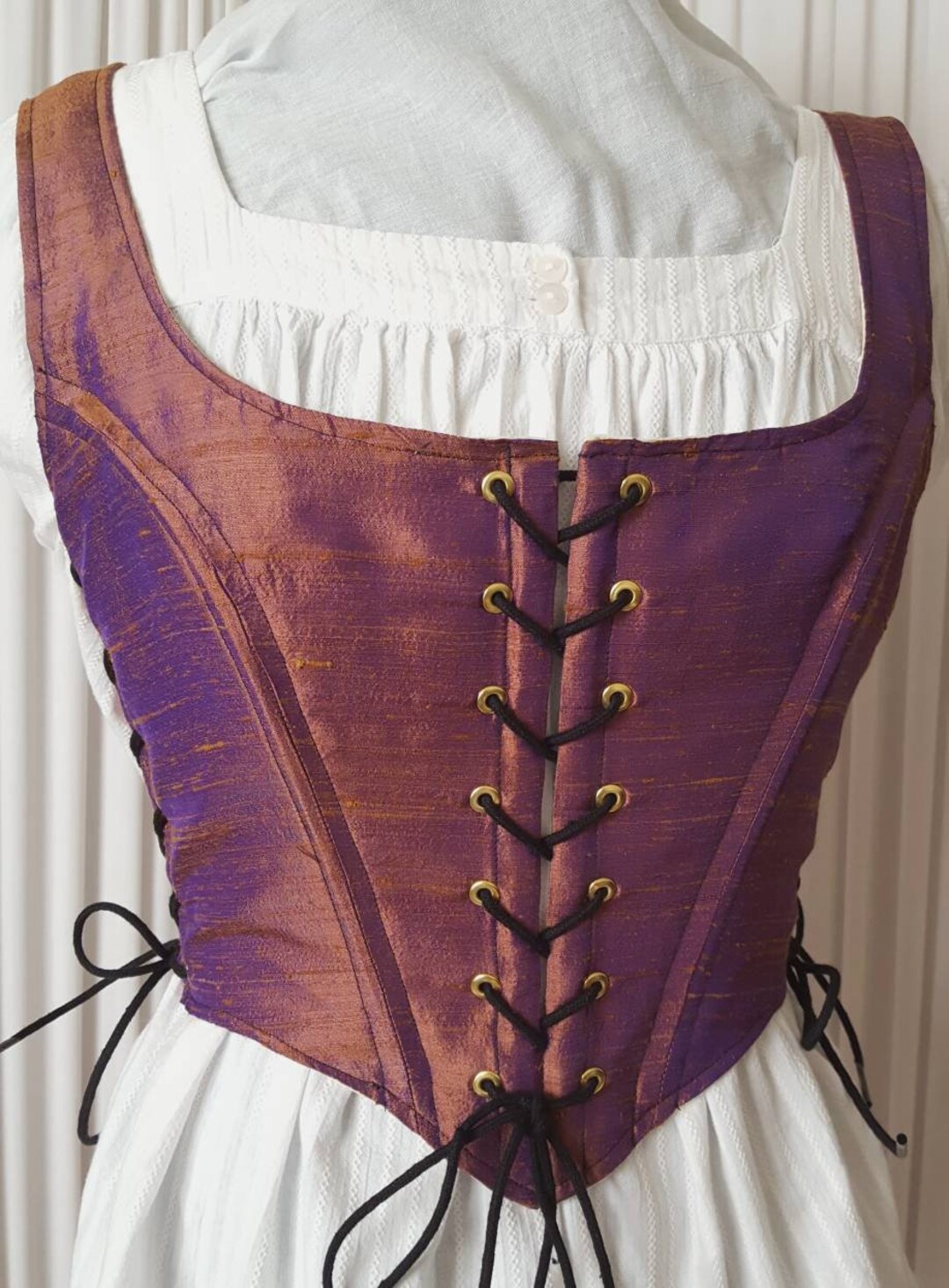 Dupioni Silk Renaissance Ladies Bodice "amy"- Bust 41.5-44.5 Inches ...