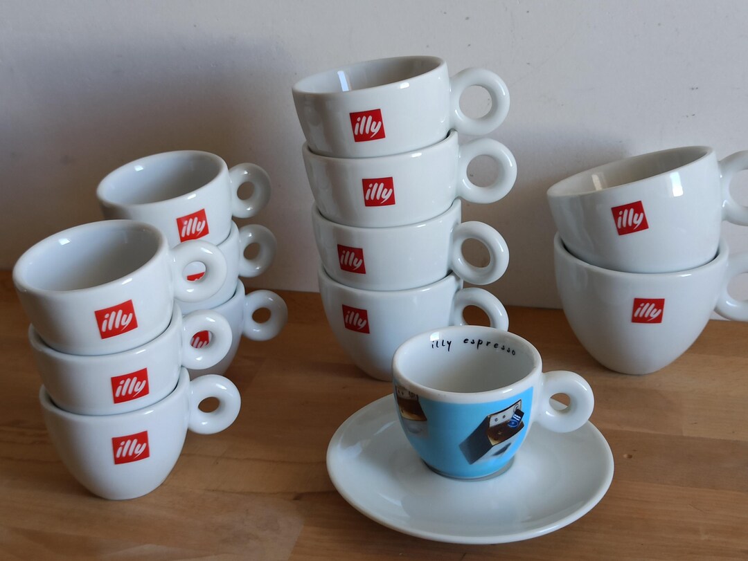 Illy Caffè Italy, Set of Espresso Cappuccino and American Coffee Cups ...
