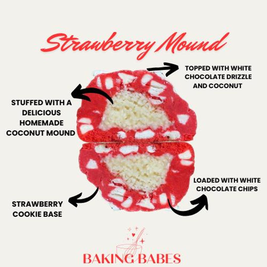 Gourmet Stuffed Strawberry Coconut Mound Cookie Recipe - Etsy