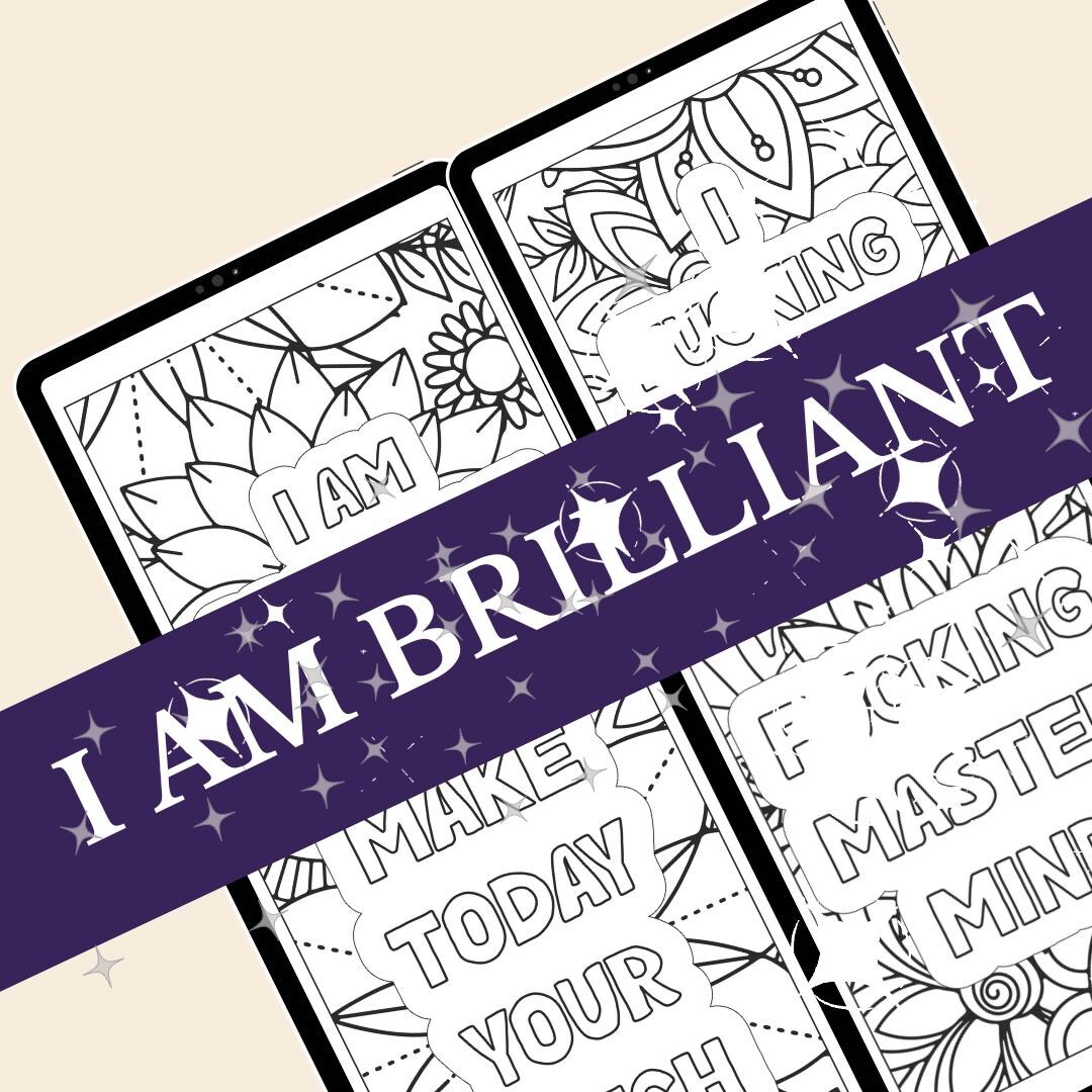 Positive Affirmation Coloring Pages | Mental Health & Anxiety Relief ...