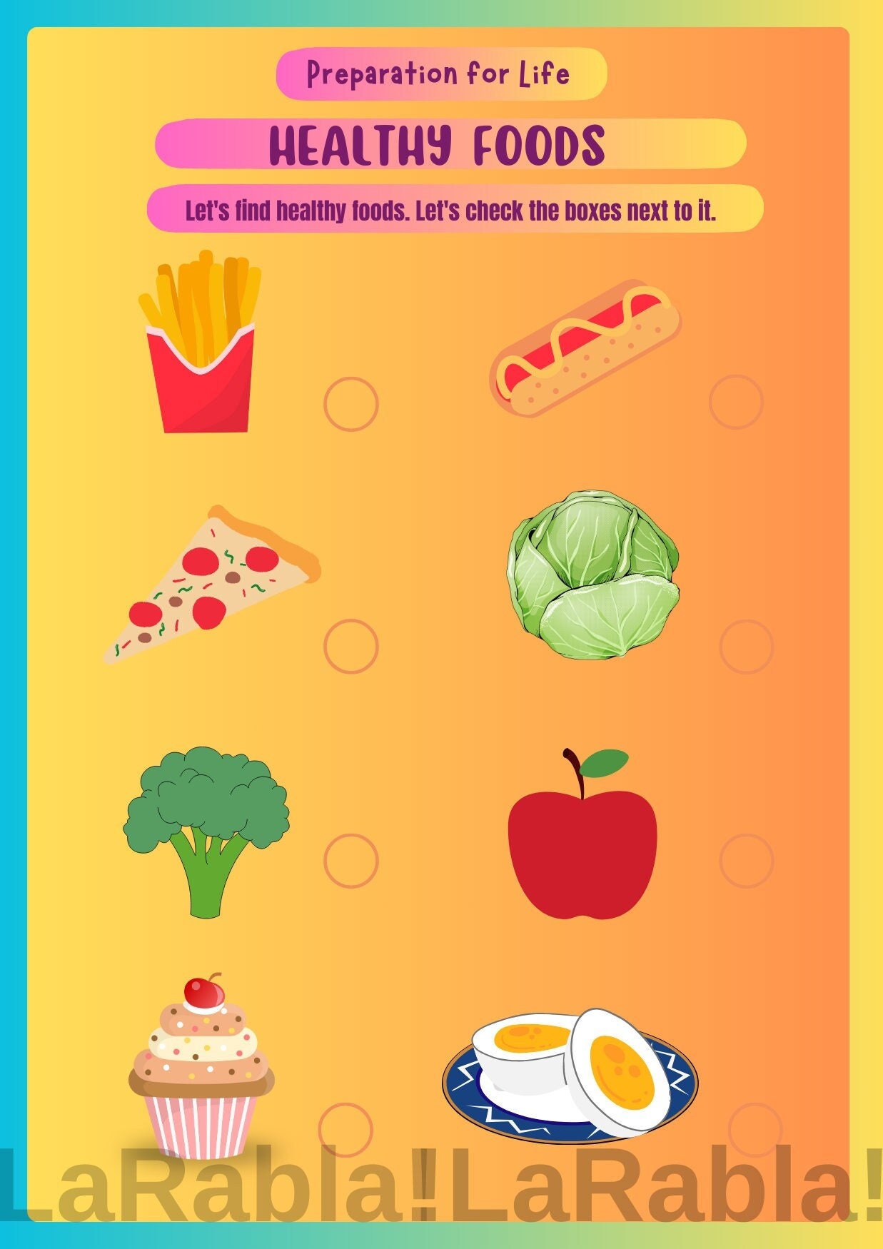 Fun & Educational Healthy Foods Checklist for Kids | Printable Learning ...