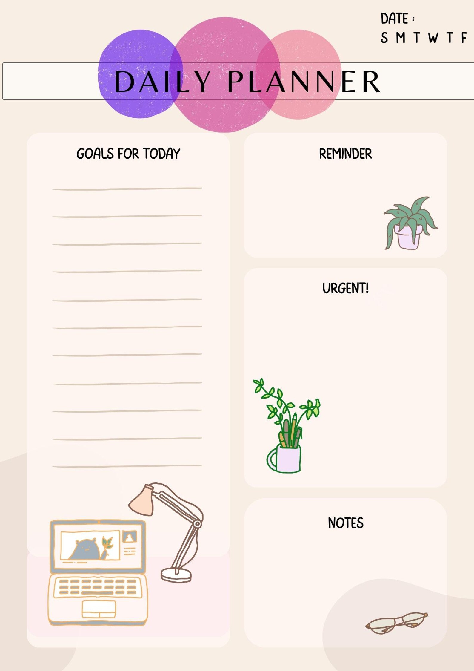Printable Weekly and Daily Planner Bundle | Daily and Weekly Planner ...
