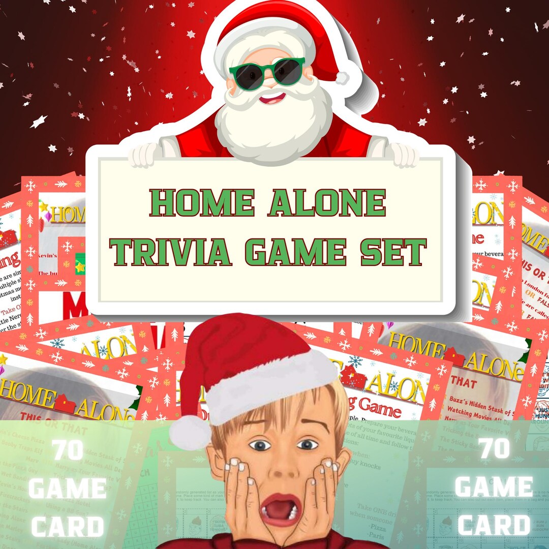 Home Alone Trivia Cards - 75 Printable Questions, Fun Christmas Party ...