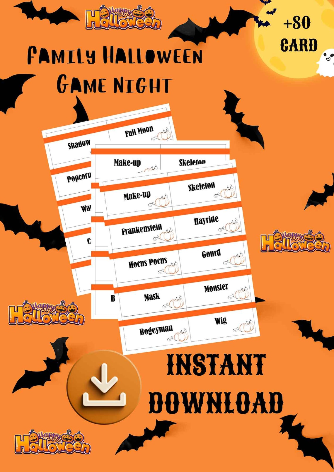 Printable Halloween Game Bundle - 40+ Halloween Party Games Activities ...