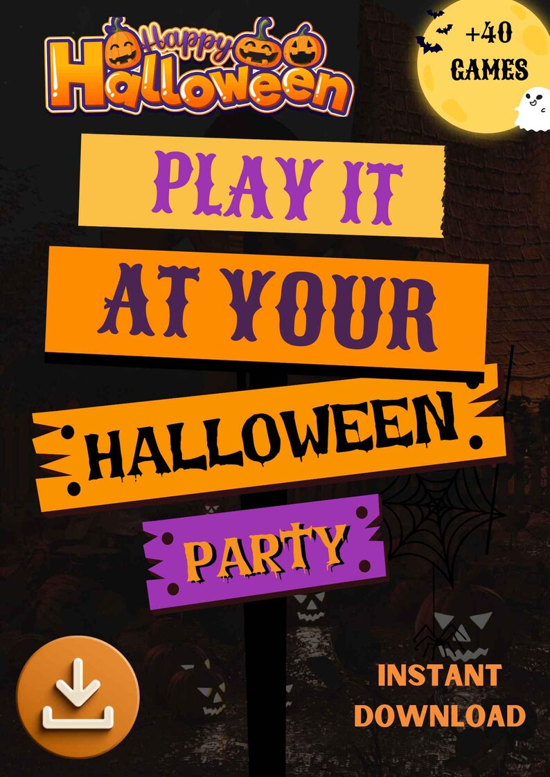 Printable Halloween Game Bundle - 40+ Halloween Party Games Activities ...