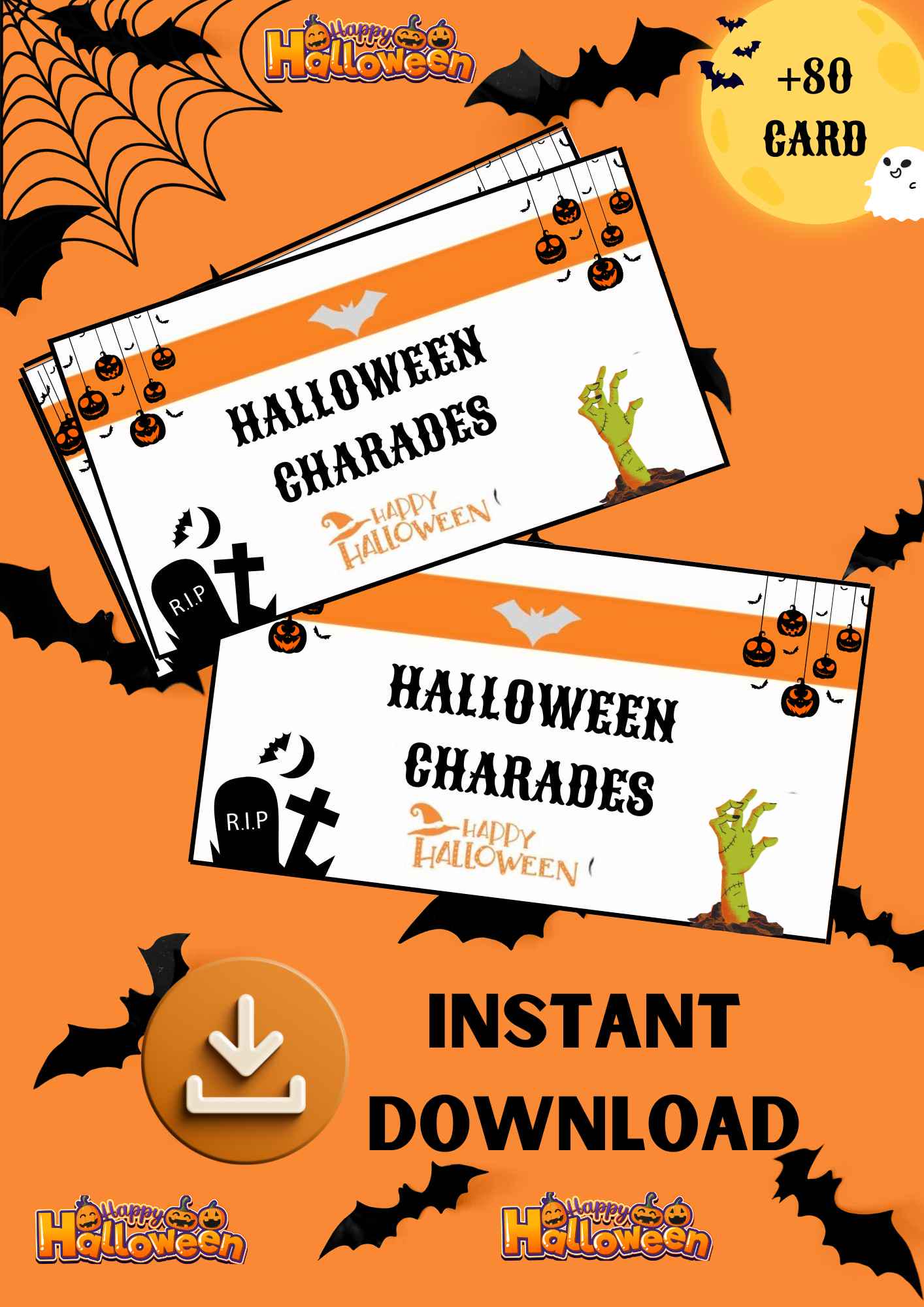 Printable Halloween Game Bundle - 40+ Halloween Party Games Activities ...