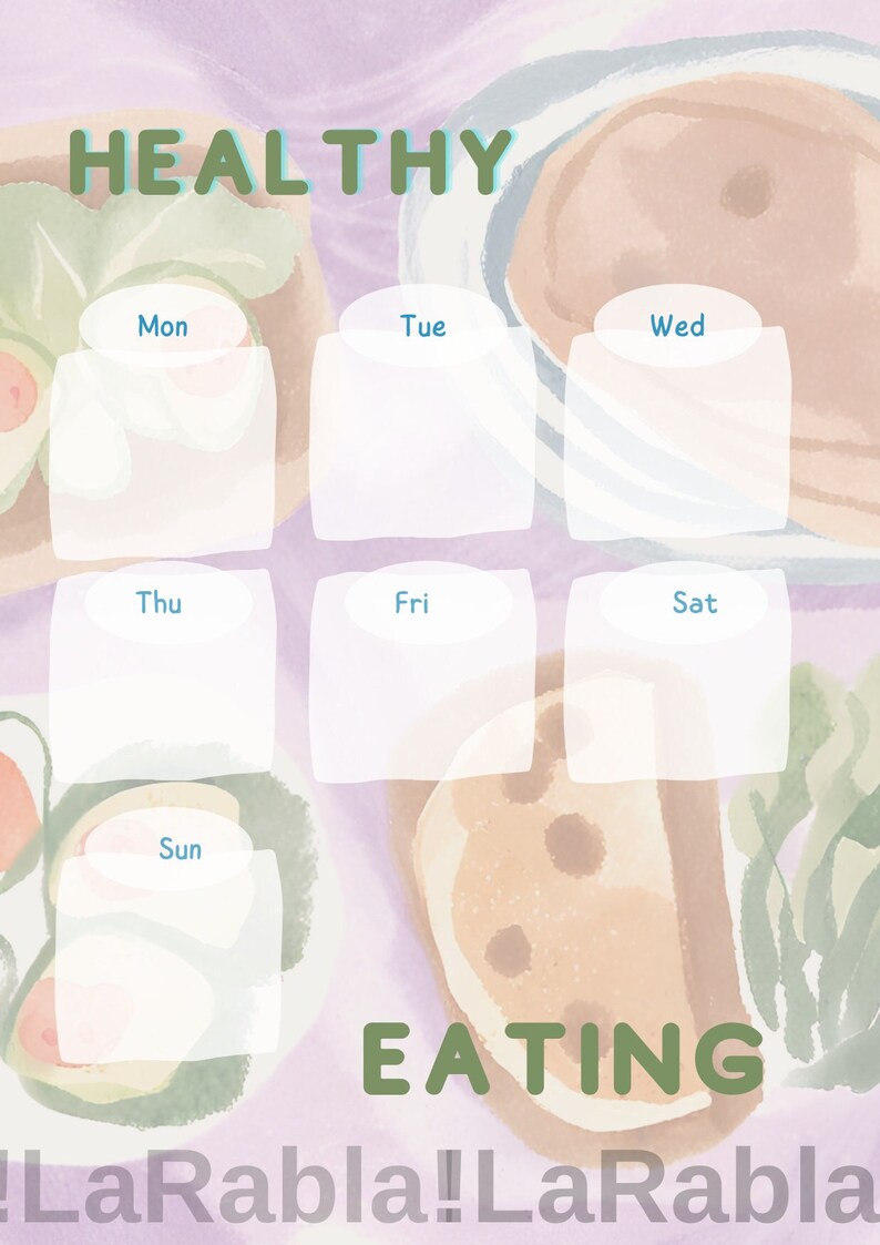 Weekly Meal Planner – Printable Healthy Eating Chart - Printable ...