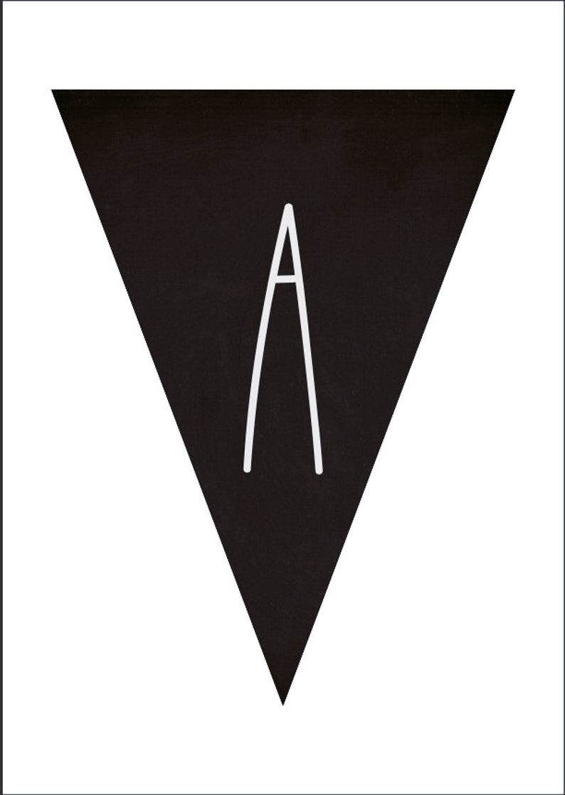 Farmhouse Chalkboard Alphabet and Number Flag Bunting | Etsy