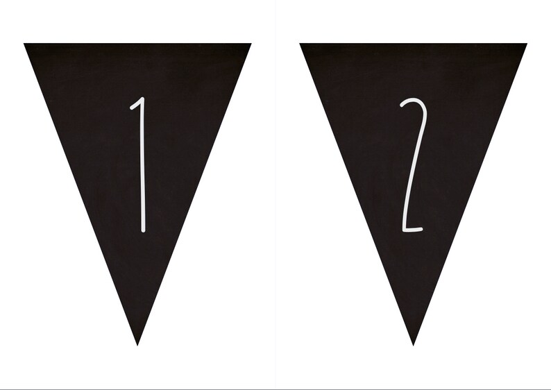 Farmhouse Chalkboard Alphabet and Number Flag Bunting | Etsy