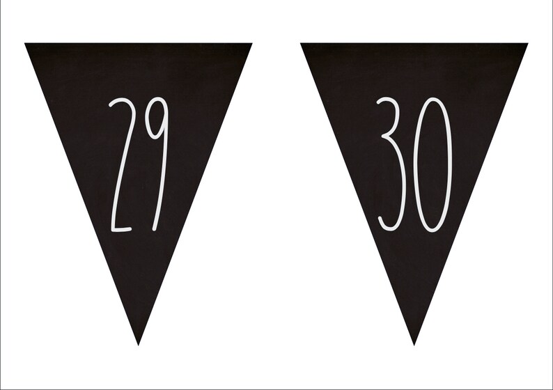 Farmhouse Chalkboard Alphabet and Number Flag Bunting | Etsy