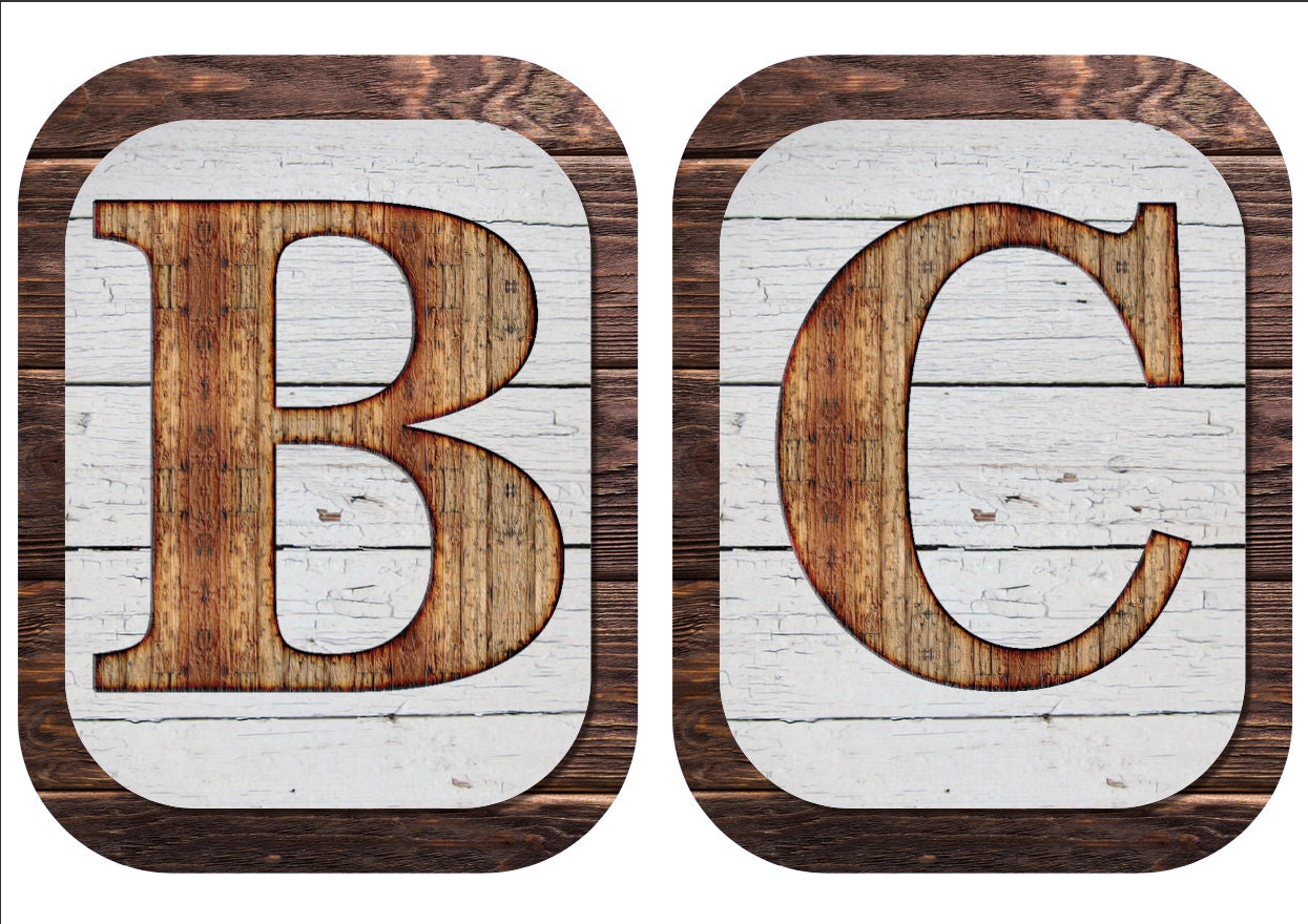 Farmhouse Alphabet Classroom Decor Bulletin Board Header Wall Words - Etsy