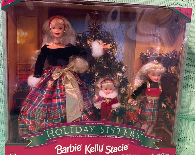 NIB 1998 Holiday Sisters Barbie, Stacie, and Kelly Gift Set - Etsy