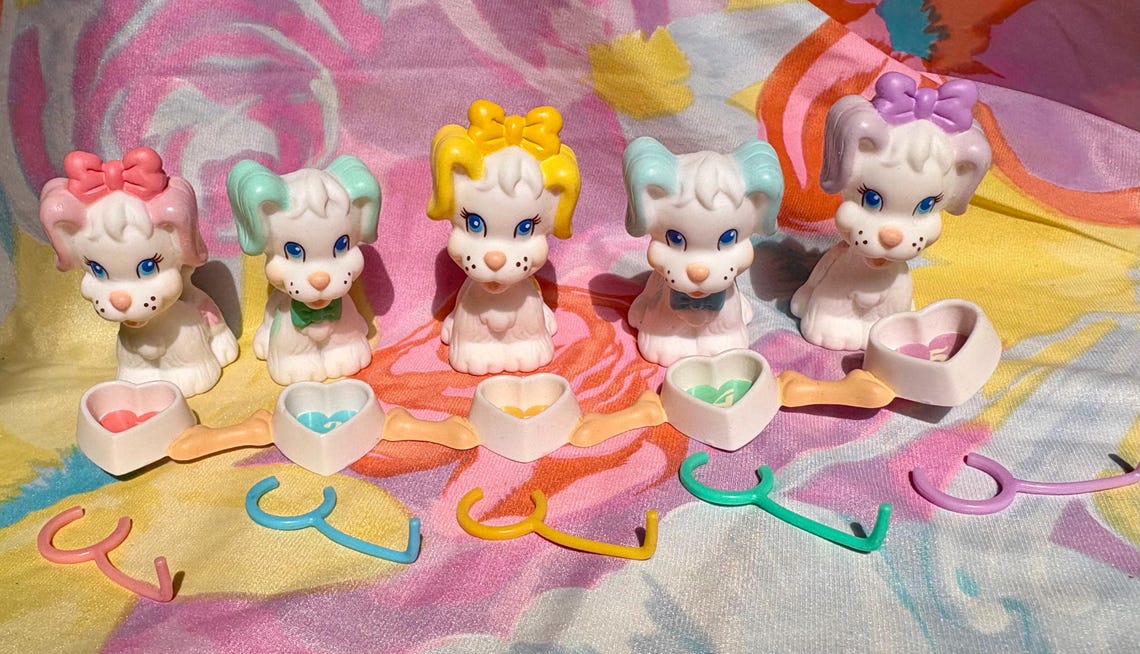 Quints 5 Little Puppies Pets TYCO 1991 - Etsy