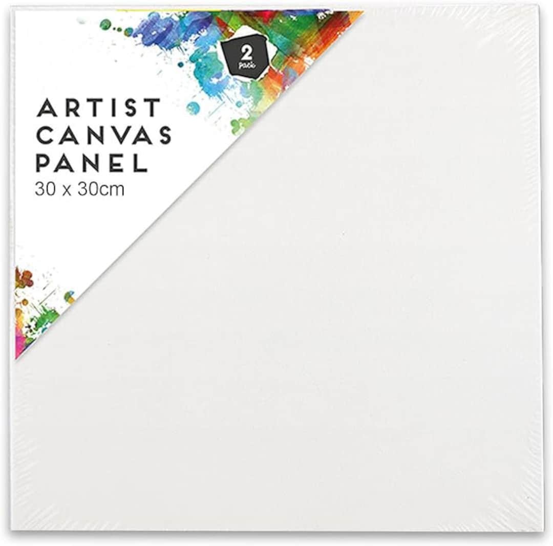 30cm Blank Canvas Panel for Artists Painting With Acrylic, Oil, or ...