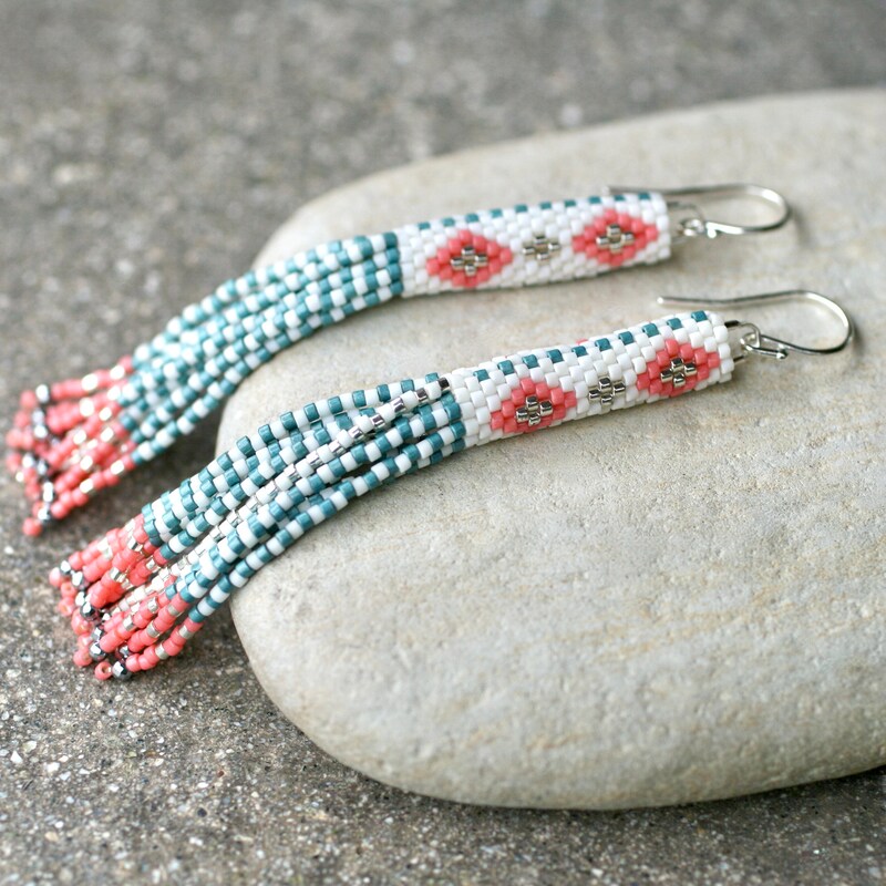 Tube Bead Earrings - Etsy