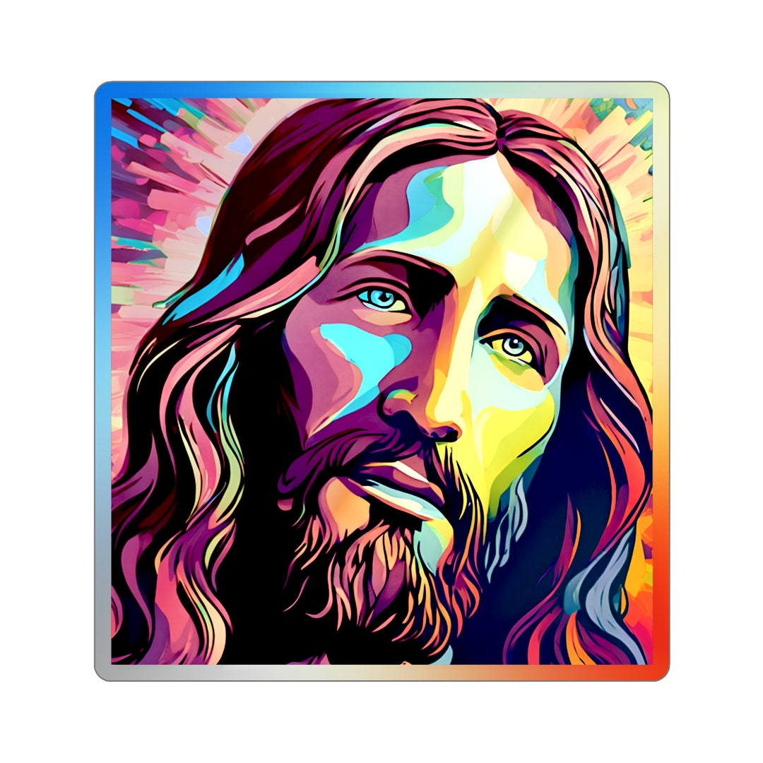 Face of Jesus Christ, Rainbow Colors, Faith Based, Son of God ...