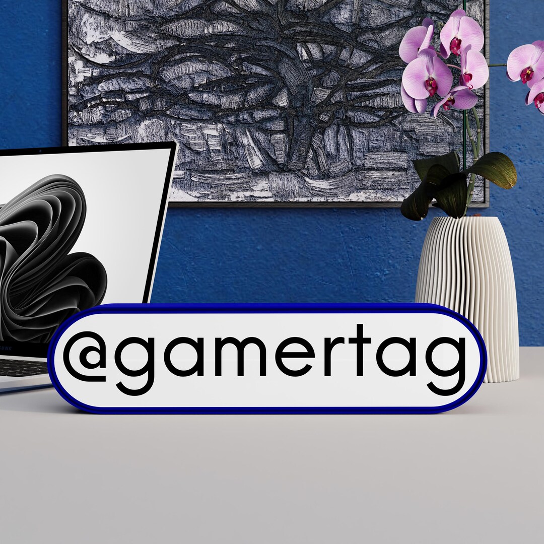 Custom Gamer Tag Sign, Personalized Mini Light Box, Cute Gamer Desk ...