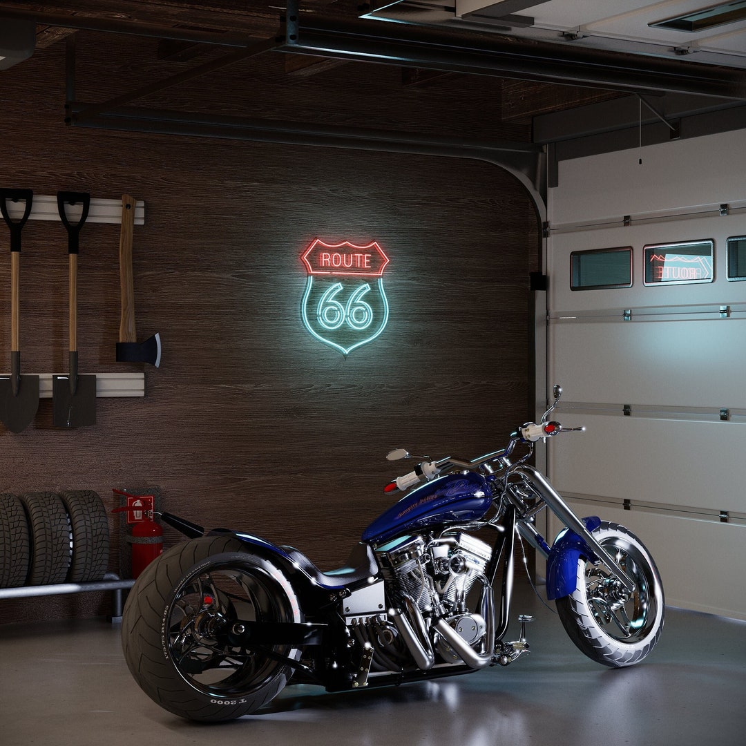 Vintage Route 66 Neon Sign, Mother Road, Retro Led Neon Light Sign ...