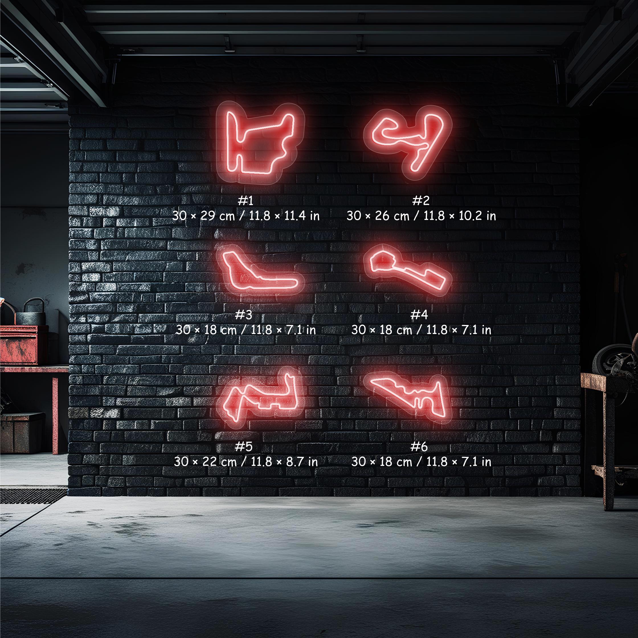 Track Neon Sign, Race Tracks Wall Light, F1 LED Decor, Formula, Man ...