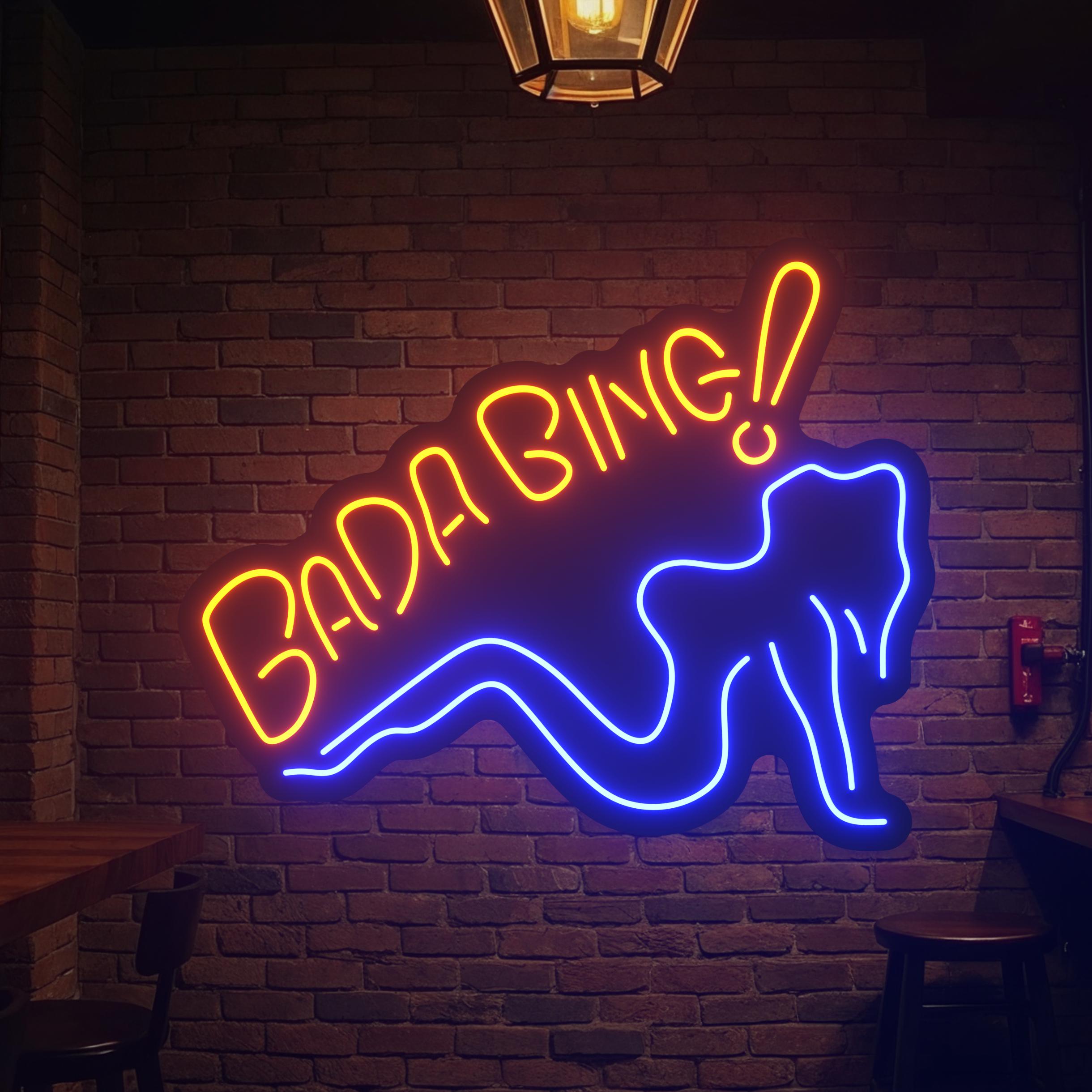 Bada Bing Neon Sign, Retro LED Wall Light, Bar Decor Neon Sign, Game ...