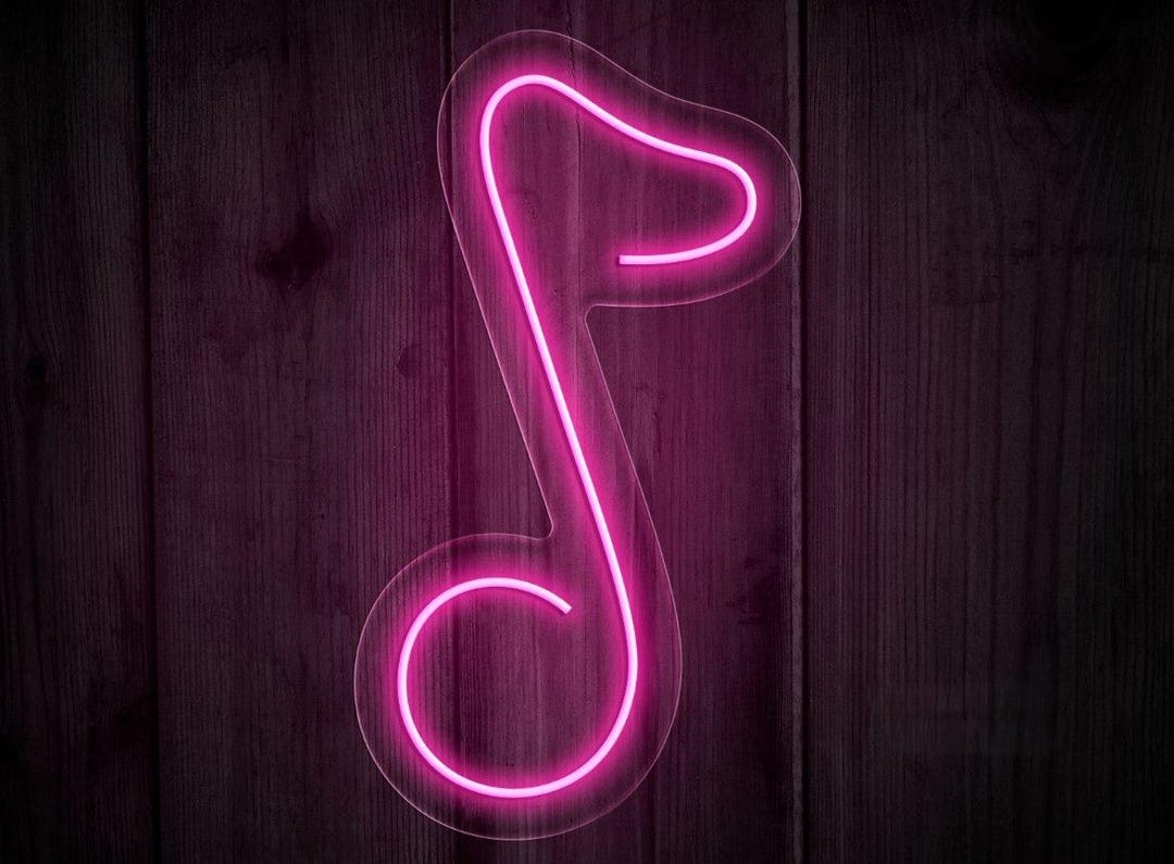 Music Note Neon Sign, Led Light Neon Sign, Musician Gift, Neon Sign ...