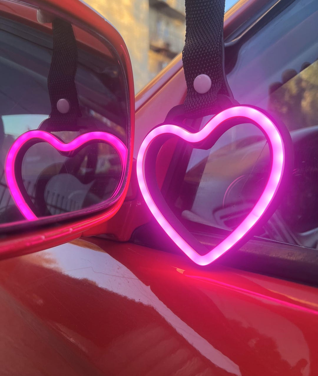 Heart Tsurikawa, Led Neon Tsurikawa, Car Handle Accessories, JDM Car ...
