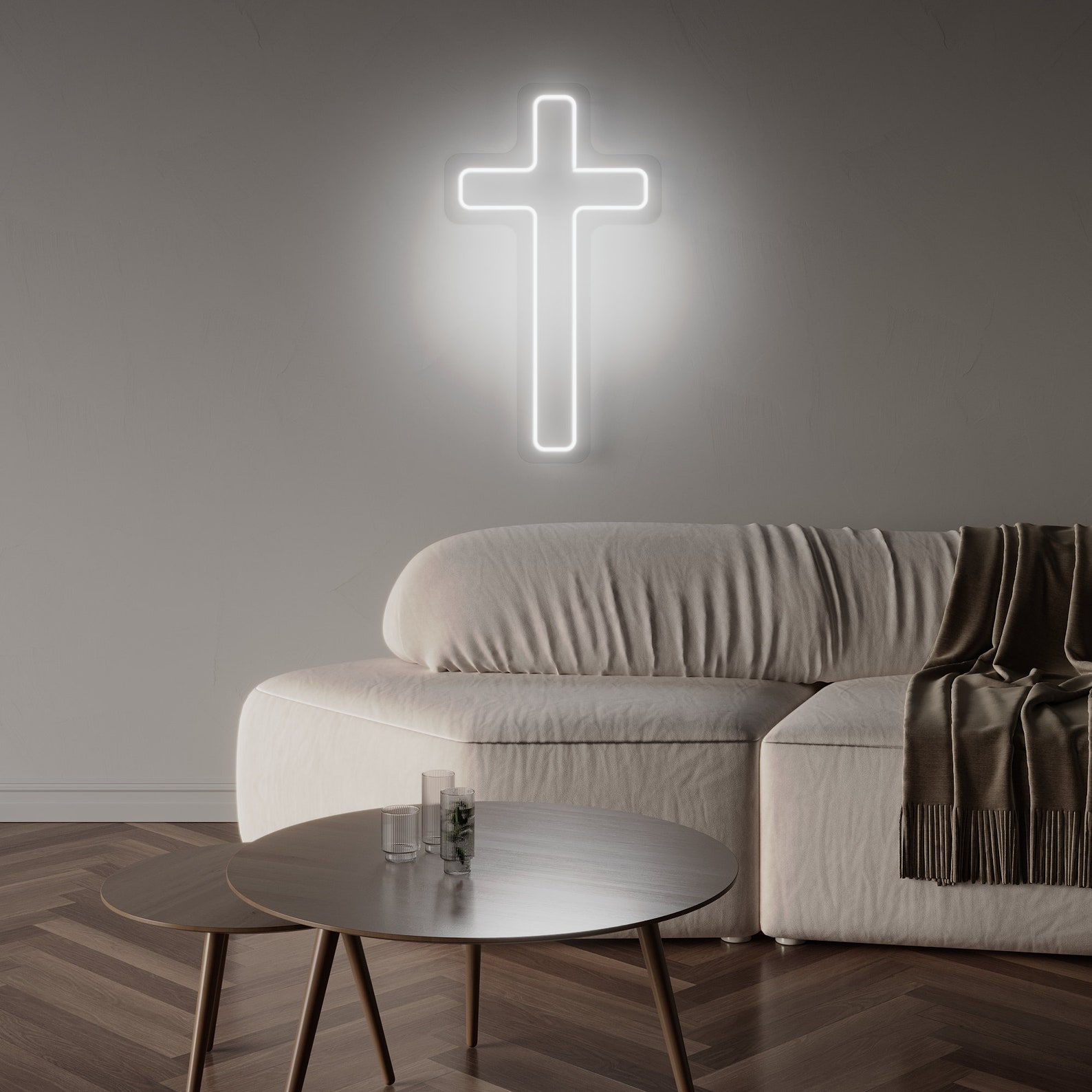 Cross Neon Sign, Christian Cross Led Neon Light, Cross Jesus Neon Sign ...