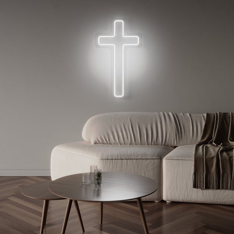 Cross Neon Sign, Christian Cross Led Neon Light, Cross Jesus Neon Sign ...