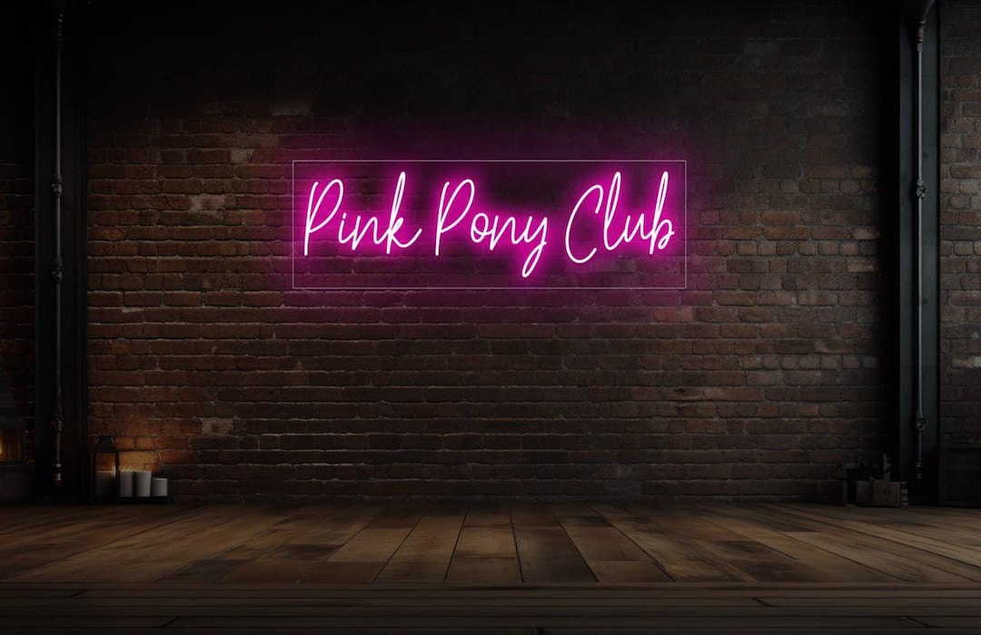 Pink Pony Club Neon Sign, Led Neon Sign, Pink Neon Sign, Girlfriend ...